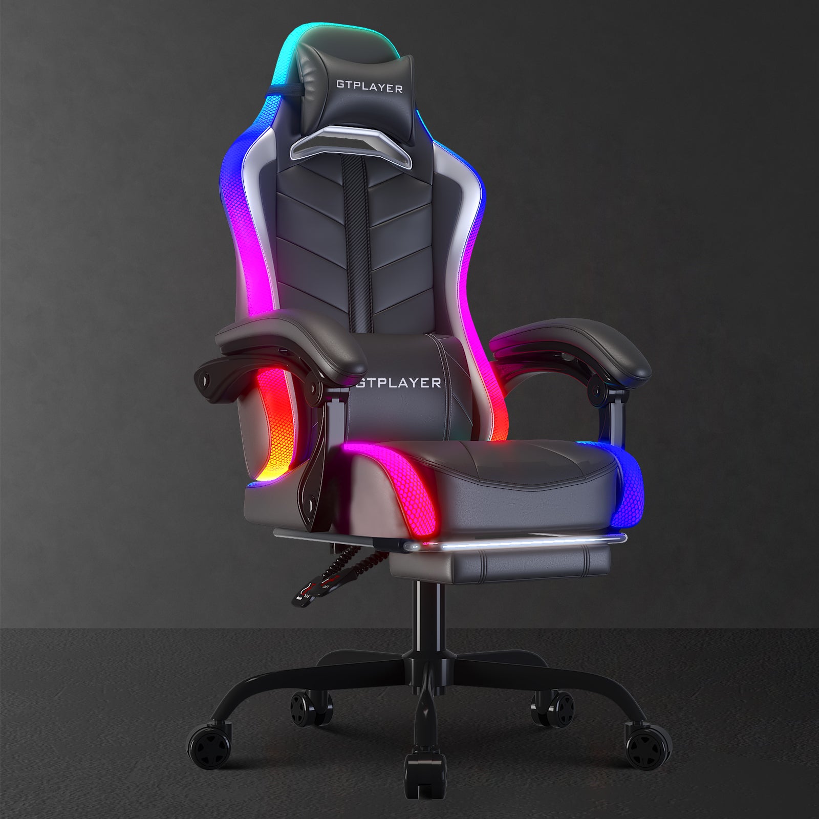 Aura RGB Series GTW500 | LED Gaming Chair - GTRacing / GTPlayer US
